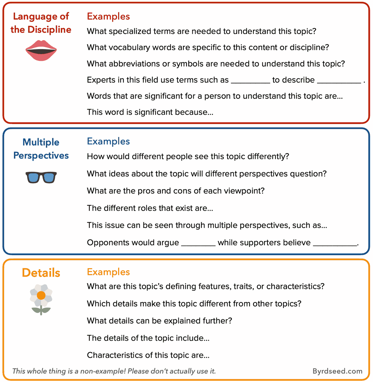 The Problem with Depth and Complexity Handouts